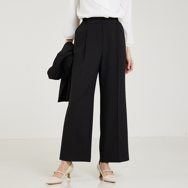 アバハウス マヴィ（abahouse mavie）/【エニデイカセット】タックストレートパンツ