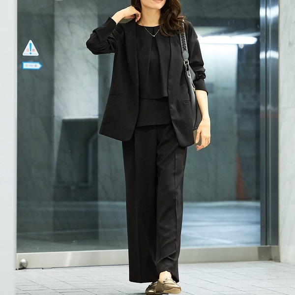 アバハウス マヴィ（abahouse mavie）/【２点セットアップ/エニデイカセット・サマー】ジョーゼット ジャケット＆パンツセ