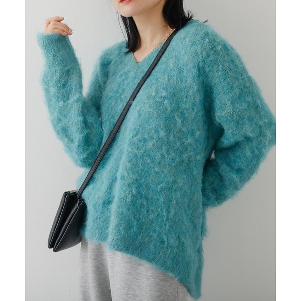 アバハウス マヴィ（abahouse mavie）/ブラッシュドVネックニット【予約】