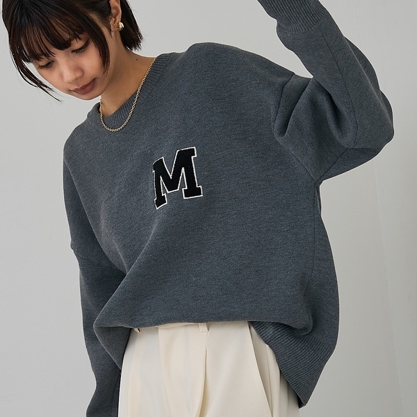 アバハウス マヴィ（abahouse mavie）/スウェットライク刺繍ニット