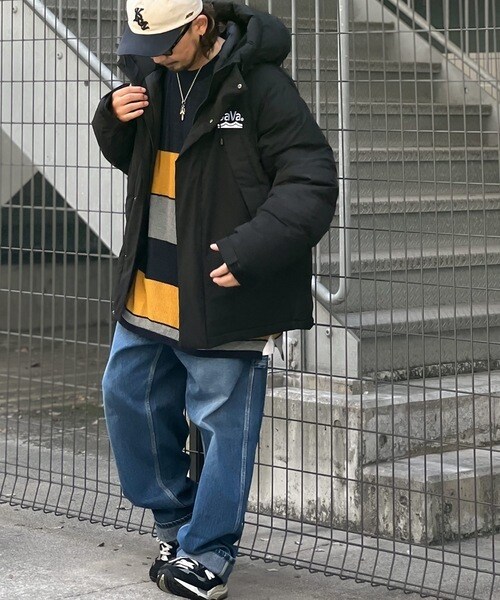 クラシカルエルフ（Classical Elf）/《Javaジャバコラボ》極暖、異素材パネルフェイクダウンジャケット