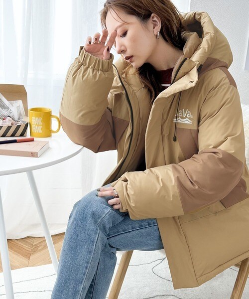 クラシカルエルフ（Classical Elf）/《Javaジャバコラボ》極暖、異素材パネルフェイクダウンジャケット