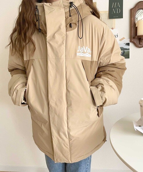 クラシカルエルフ（Classical Elf）/《Javaジャバコラボ》極暖、異素材パネルフェイクダウンジャケット