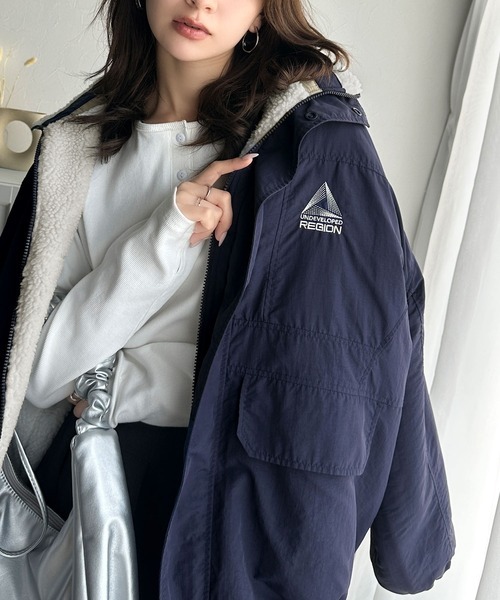 クラシカルエルフ（Classical Elf）/《Javaジャバコラボ》トレンドライクNO．1。2wayリバーシブルジップアップボアブルゾン