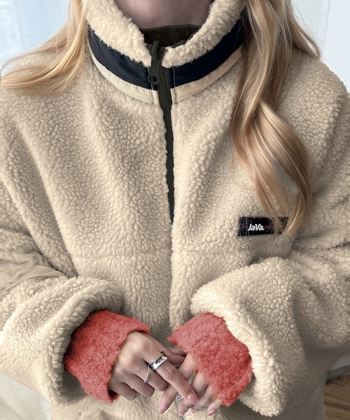 クラシカルエルフ（Classical Elf）/《Javaジャバコラボ》トレンドライクNO．1。2wayリバーシブルジップアップボアブルゾン