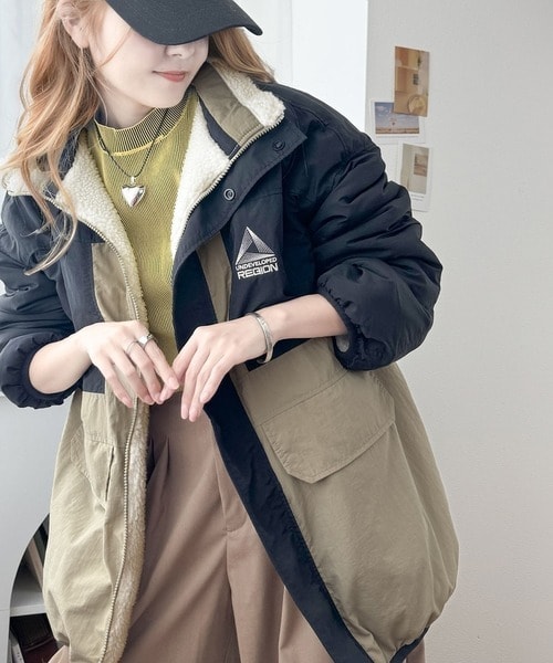 クラシカルエルフ（Classical Elf）/《Javaジャバコラボ》トレンドライクNO．1。2wayリバーシブルジップアップボアブルゾン