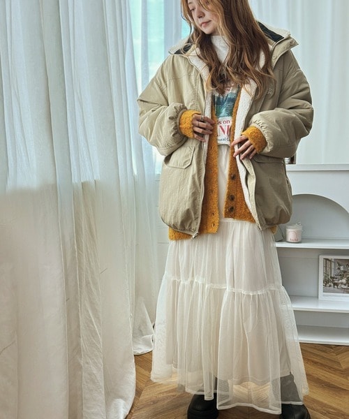 クラシカルエルフ（Classical Elf）/《Javaジャバコラボ》トレンドライクNO．1。2wayリバーシブルジップアップボアブルゾン