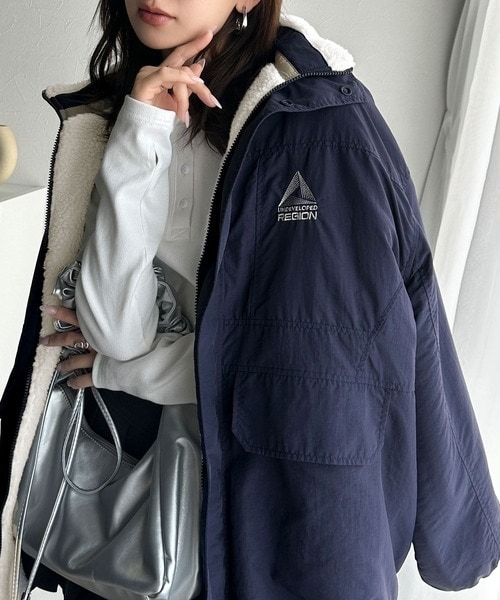 クラシカルエルフ（Classical Elf）/《Javaジャバコラボ》トレンドライクNO．1。2wayリバーシブルジップアップボアブルゾン