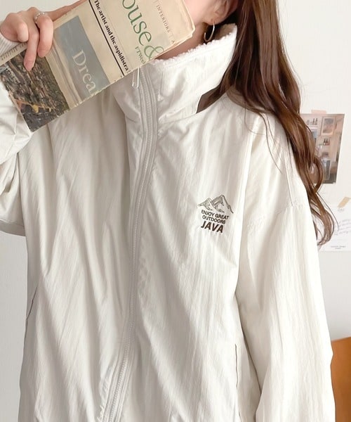 クラシカルエルフ（Classical Elf）/《Javaジャバコラボ》ヴィンテージライクな配色。JAVAマウンテン刺繍ジップアップブルゾン