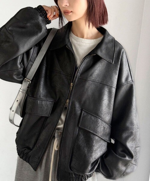 クラシカルエルフ（Classical Elf）/《JaVaジャバコラボ》背伸びなストリートMIX。ヴィンテージスウェード風ダブルジップブルゾン