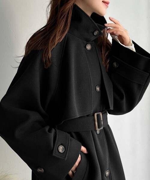 クラシカルエルフ（Classical Elf）/【25AW新作】かわいさも、大人っぽさも。着こなし自在の2way仕様が嬉しい♪ミドル丈アレンジコート