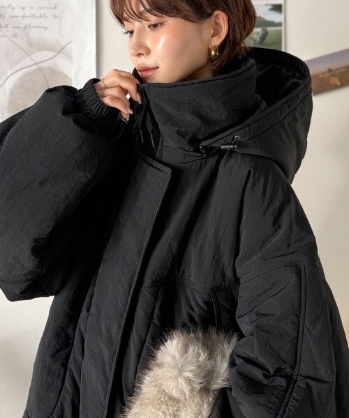 クラシカルエルフ（Classical Elf）/《JaVaジャバコラボ》ボリュームシルエット、今年の主役アウター。フード付き中綿モンスターブルゾン