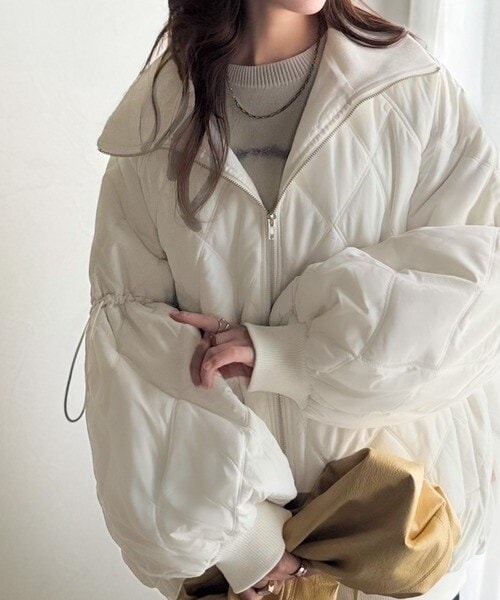 クラシカルエルフ（Classical Elf）/25AW新作《JaVaジャバコラボ》大人カジュアルの主役。ダブルキルティング袖ドロスト中綿ジャケット