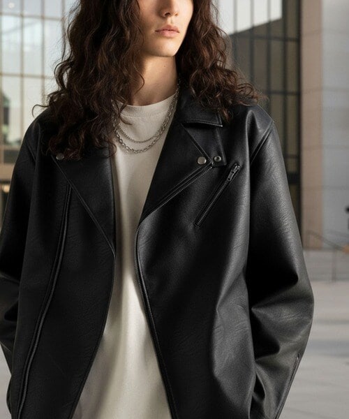 【NEW】クラシカルエルフ（Classical Elf）/《JaVaジャバコラボ》こなれ感、爆上がり。フェイクレザーライダースジャケット