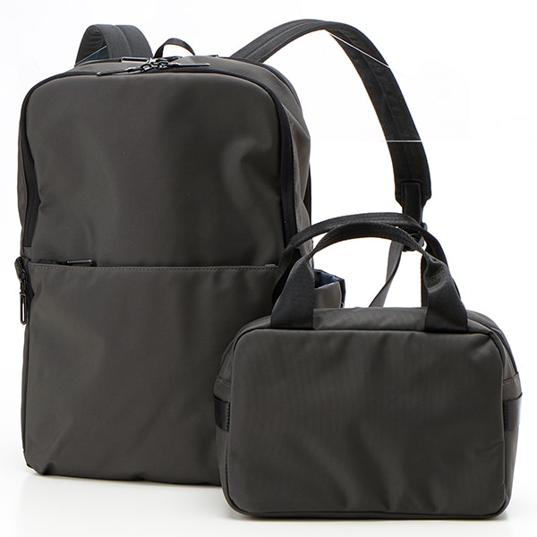 トキ（Toki）/ビジネスでもカジュアルでも使える上下二層ランチボックス付きスクエアデイパック