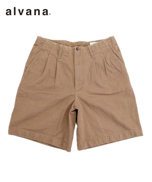 スタイライズ（STYLISE）/【alvana】NATURAL TWILL SHORT PANTS / ブラウン [ALV−9011