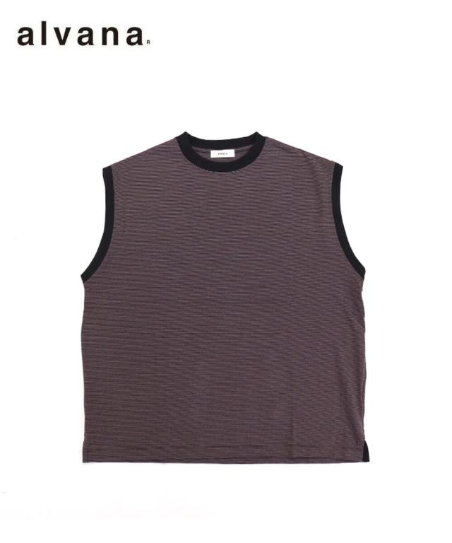 スタイライズ（STYLISE）/【alvana】NARROW BORDER NO SLEEVE TEE SHIRTS
