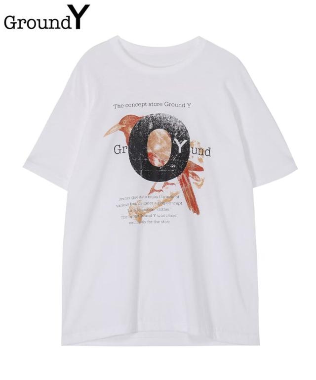 スタイライズ（STYLISE）/【Ground Y】COTTON JERSEY CROW T−SHIRT
