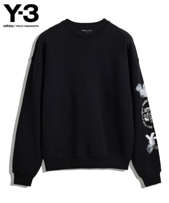 Y−3（Y−3）/【Y−3】Y−3 GRAPHIC CREW SWEATER [JX4749]