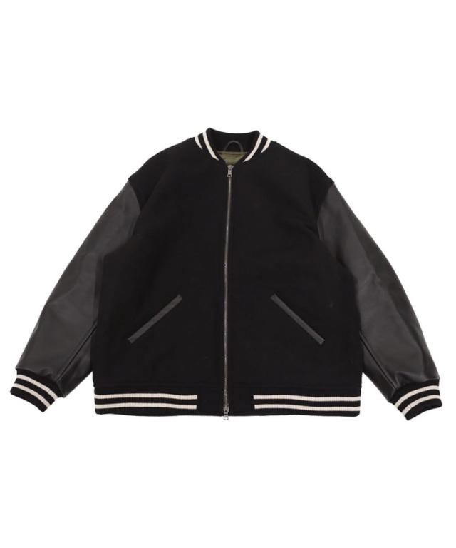 スタイライズ（STYLISE）/WOOL MOHAIR COWHIDE LEATHER JACKET / ブラック [ALV−001