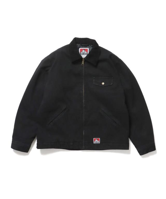 【NEW】ベンデイビス（BEN DAVIS）/ZIP FRONT TRUCKER JACKET / ブラック [25780007]