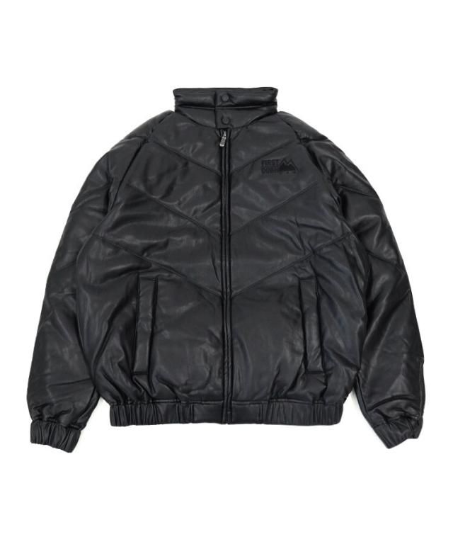 【NEW】ファーストダウン（FIRST DOWN EX）/PU Leather V−Down JKT SMU / ブラック [F942110]