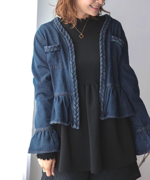 ドノバン（DONOBAN）/【kozue×Donobanコラボ】ペプラムデニムジャケット