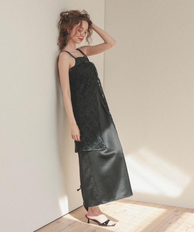 アンドレスド（ANDRESD）/【ANDRESD】satin minimal dress