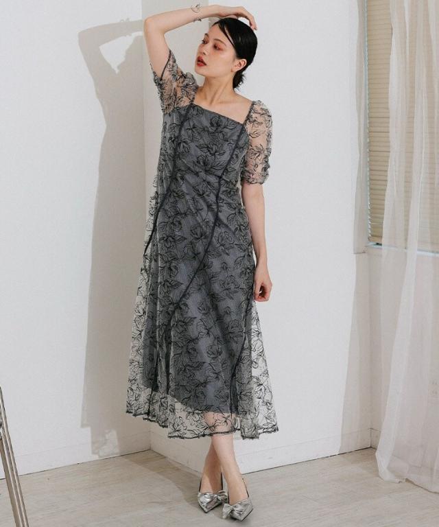ドノバン（DONOBAN）/【ANDRESED】wave piping frare dress