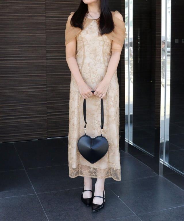 アンドレスド（ANDRESD）/【ANDRESD】tulel drape spangle dress