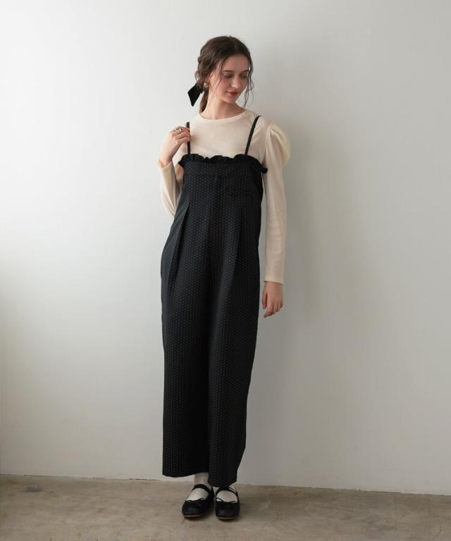 ドノバン（DONOBAN）/【Donoban】ドットフリルサロペット