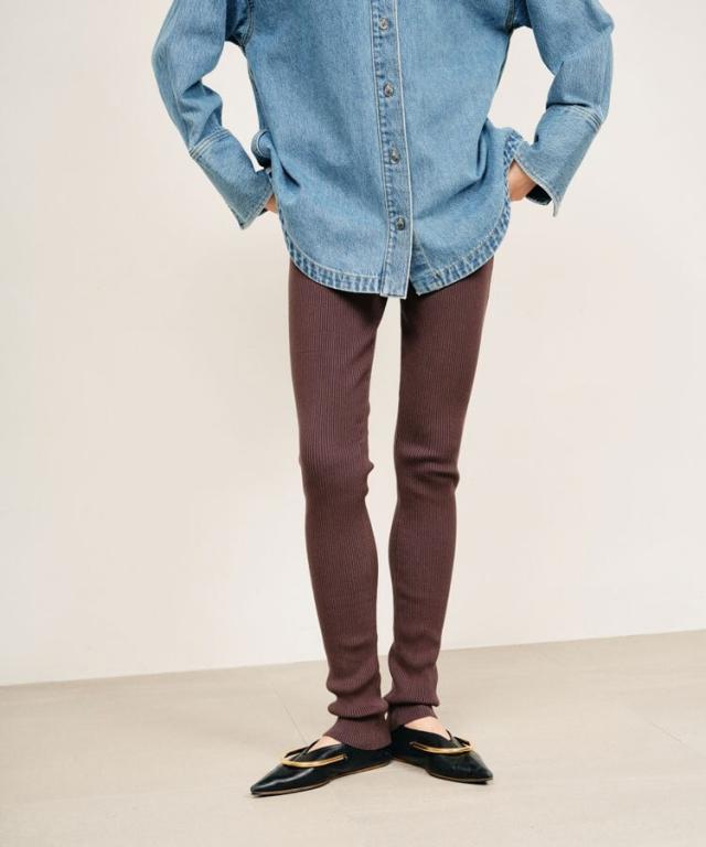 ドノバン（DONOBAN）/【null．】ルーズヘムリブニットレギンス