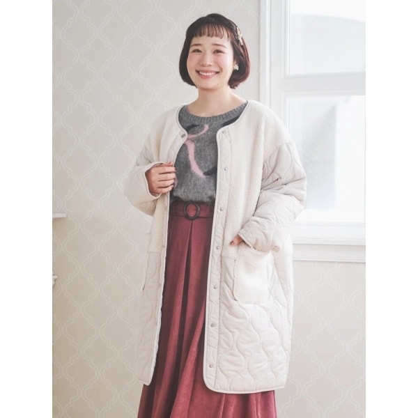 リジェイ＆スプル（Re−J&SUPURE）/ボア切り替えキルティングコート