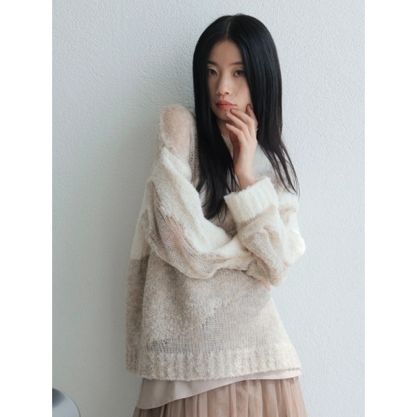 レディメイド（LADYMADE）/シアーモヘアブロッキングニット