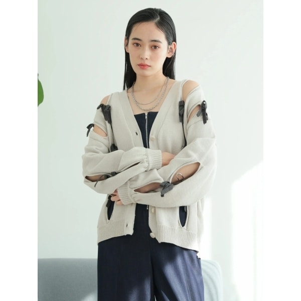レディメイド（LADYMADE）/ホールリボンニットカーディガン