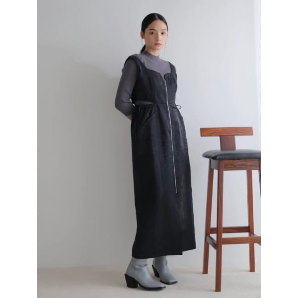 レディメイド（LADYMADE）/フロントジップサイドリボンジャンスカ