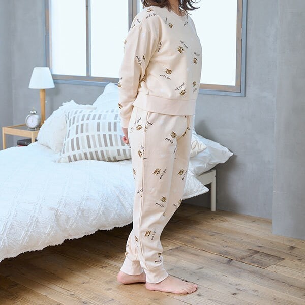 ポール＆ジョー パリス（PAUL&JOE PARIS）/ヌネット＆ロゴランダムプリント裏毛起毛　セットアップ