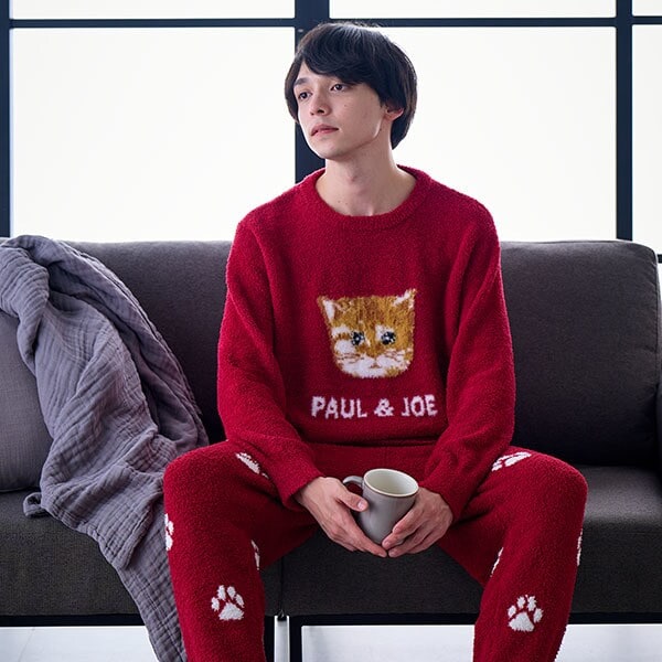 ポール＆ジョー パリス（PAUL&JOE PARIS）/【メンズ】フワフワヌネット　モールヤーンジャカードクルーネックプルオーバー