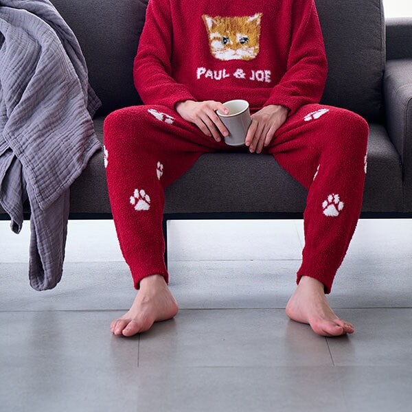 ポール＆ジョー パリス（PAUL&JOE PARIS）/【メンズ】ランダム猫足跡　モールヤーンジャカードロングパンツ