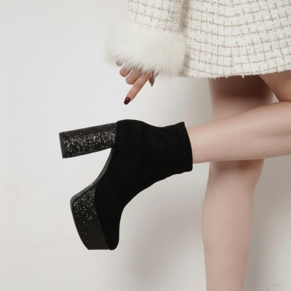 エスペランサ（ESPERANZA）/新色追加【ラク盛り／ショートブーツ】リピーター続出／脚長美脚　厚底ショートブーツ