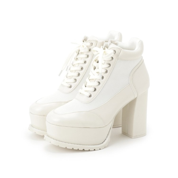 エスペランサ（ESPERANZA）/【ラク盛り／ショートブーツ】リピーター続出／脚長美脚　厚底メッシュスポーティーショートブーツ