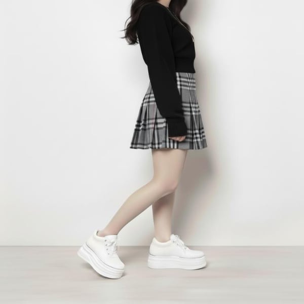 エスペランサ（ESPERANZA）/ゴールドライン厚底フラットスニーカー