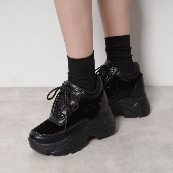 エスペランサ（ESPERANZA）/きゅんフィットベルベットラメスニーカー