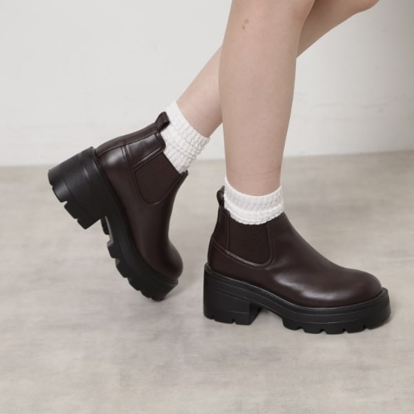 エスペランサ（ESPERANZA）/雨の日もおしゃれに決まる！【レイン対応】サイドゴアショートブーツ
