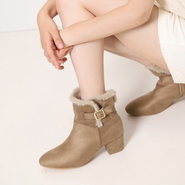 エスペランサ（ESPERANZA）/折り返しフェイクファー2WAYショートブーツ