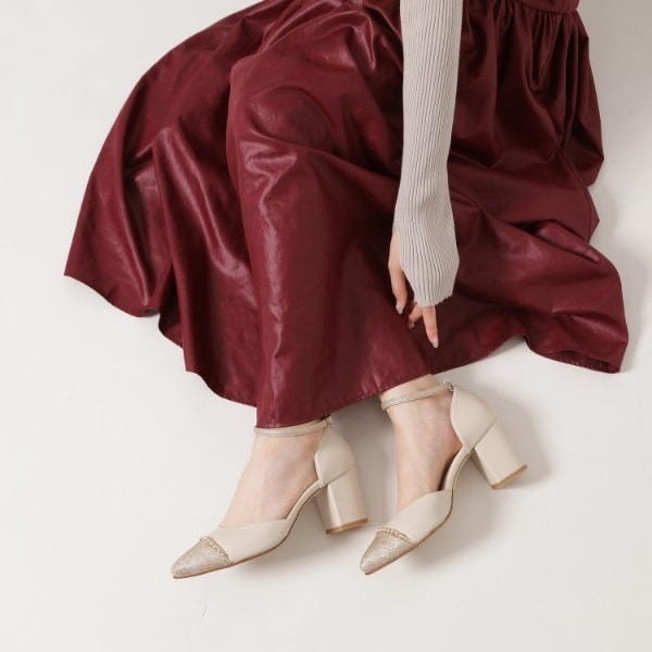 エスペランサ（ESPERANZA）/チェーンベルトセパレートパンプス