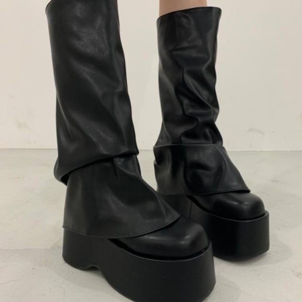 シーエス ティーアンドピー（cs T&P）/厚底ブーツカバーロングブーツ