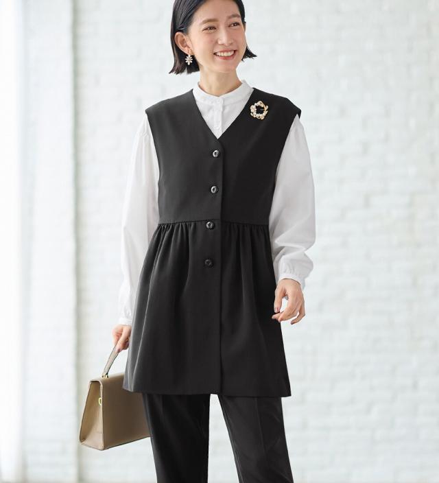 ヴィオラエヴィオラ（viola e_viola）/【3点セット】コーデ決まるペプラムジレセットスーツ