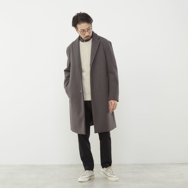 メンズメルローズ（MEN’S MELROSE）/【WEB限定】ジャージメルトンチェスターコート