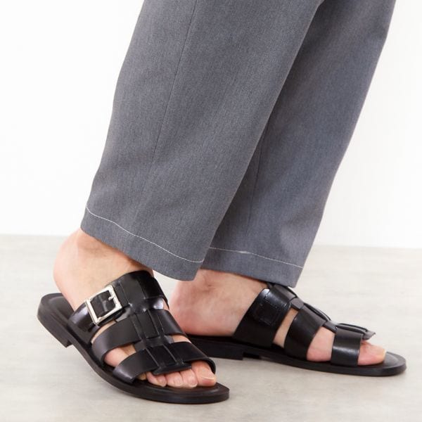 メンズメルローズ（MEN’S MELROSE）/【CORSO ROMA，9/コルソローマノーヴェ】レザーサンダル